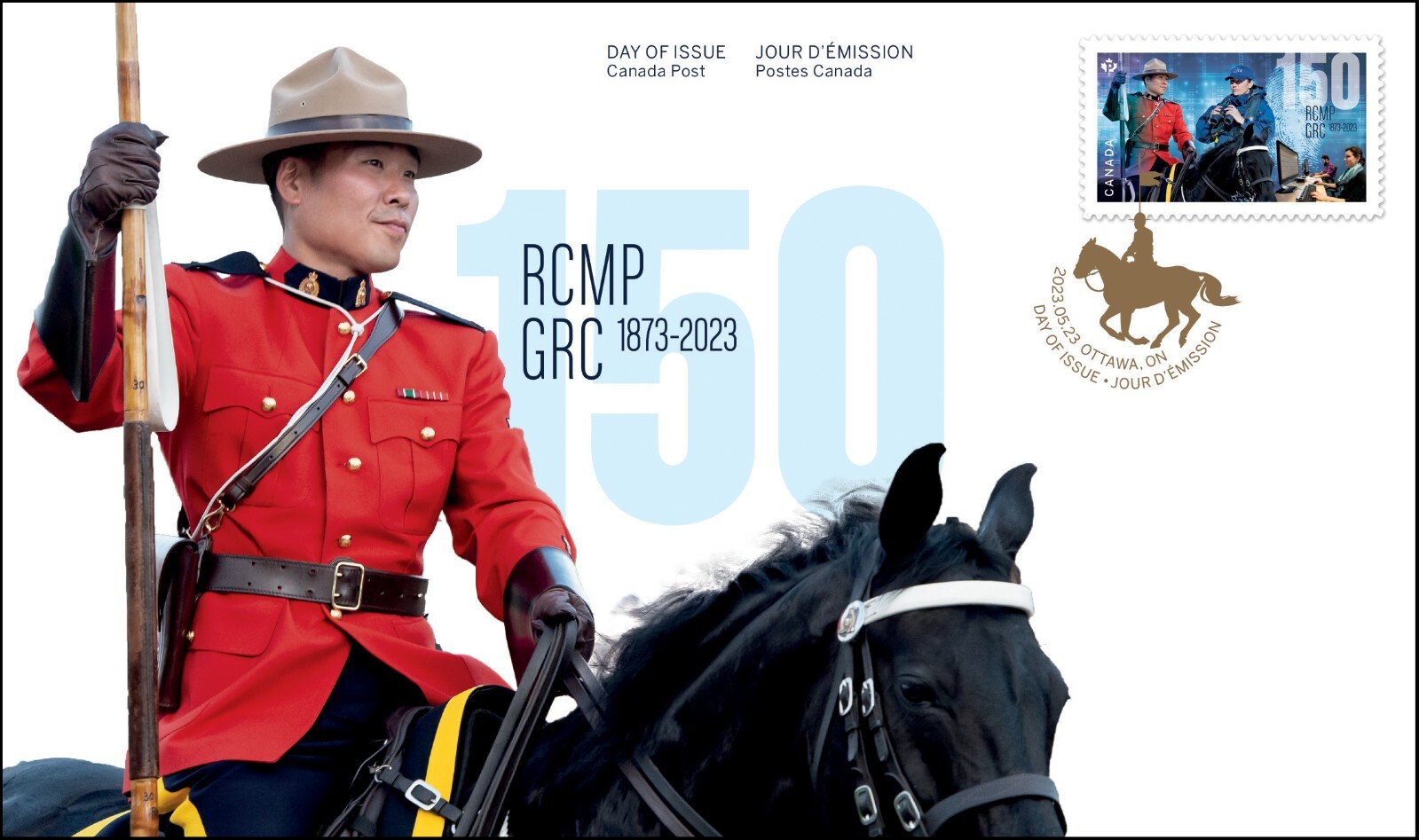 RCMP = ROYAL CANADIAN MOUNTED POLICE - Uniform - Horse Official FDC ...