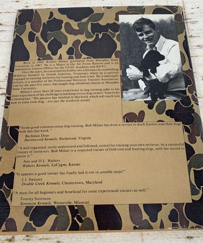 RETRIEVER TRAINING FOR THE DUCK HUNTER Milner 1985 HC/DJ Waterfowl ...