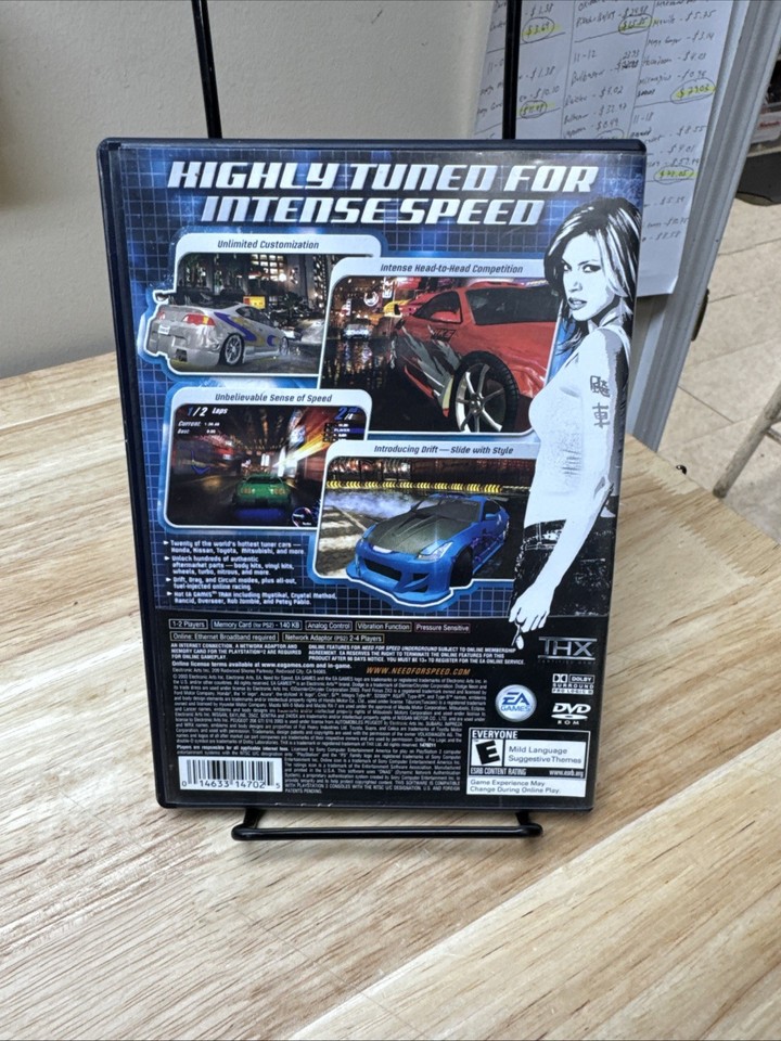 Need for Speed: Underground PlayStation 2 PS2 Black Label Complete CIB ...