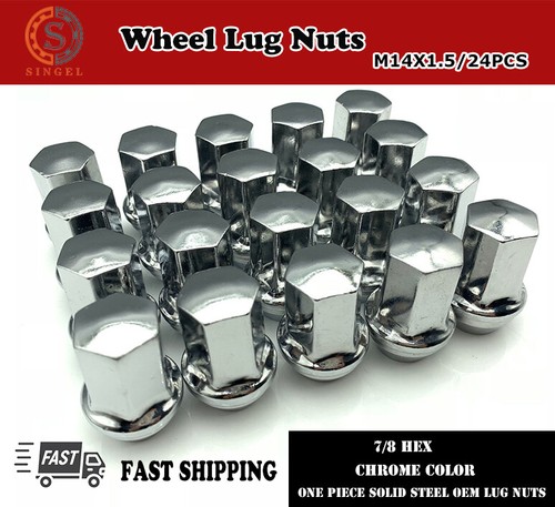 24 pcs M14x1.5 Lug Nuts Compatible with GM 9596070 611-236 Chrome Wheel ...