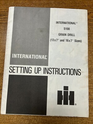 International Setting Up Instructions Poster 5100 Grain Drill 1097205R1 ...
