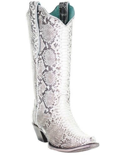 Corral Women's Natural Exotic Python Boot - Snip Toe - A3798 | eBay