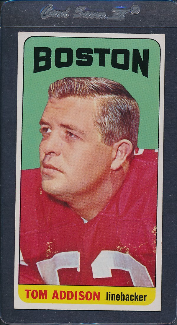 1965 Topps #001 Tom Addison Patriots VG/EX *77 | eBay
