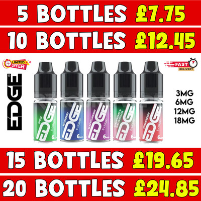 Edge E-liquid 10ml Vape juice | 50VG/50PG | 3mg/6mg/12mg/18mg | All ...