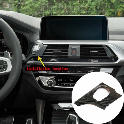 Real Carbon Fiber Engine Start Stop Cover Trim Fit For BMW X3 G03 2018 ...