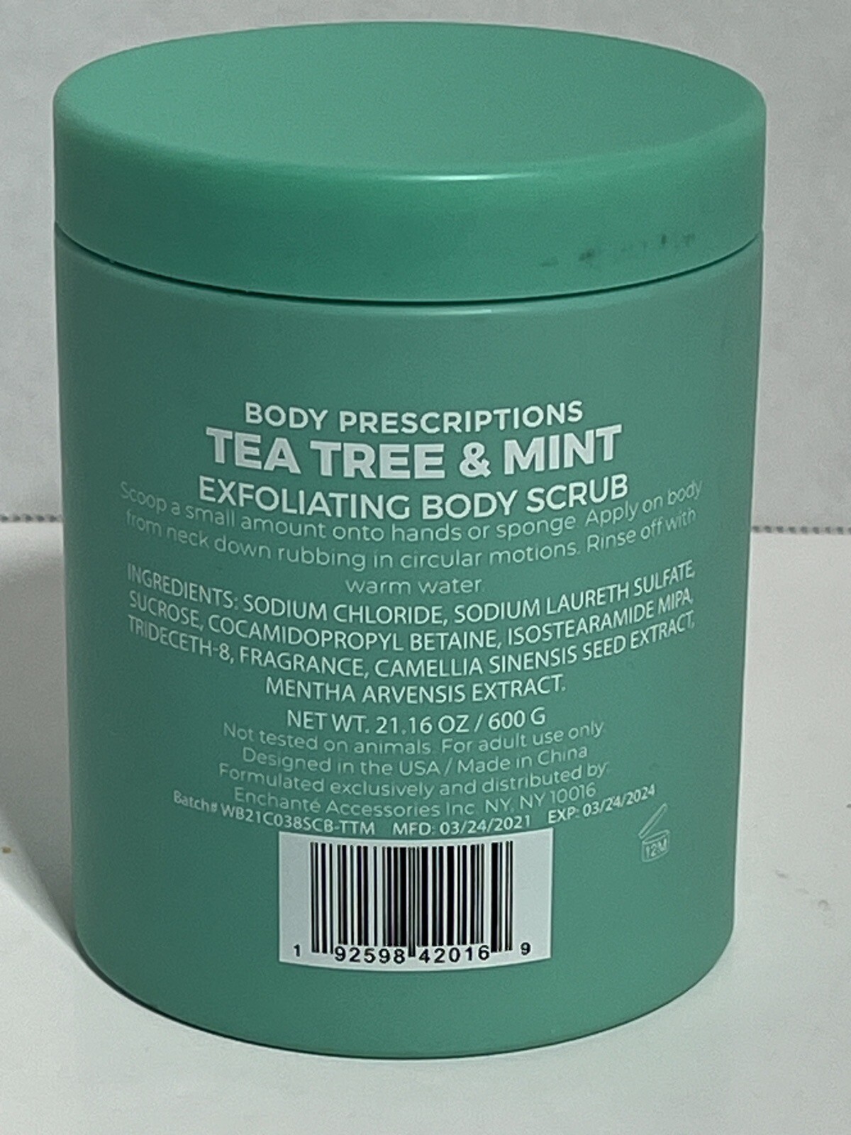 Body Prescriptions Don’t Hate, Exfoliate Tea Tree & Mint Body Scrub, 21 ...