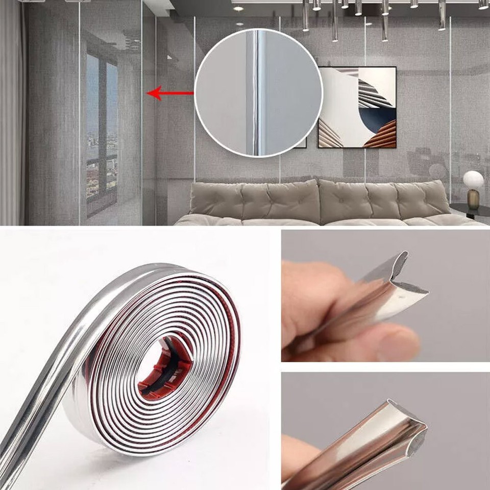 Self Adhesive Wall Edging Strip Flexible Corner Angle Trim Living Room ...
