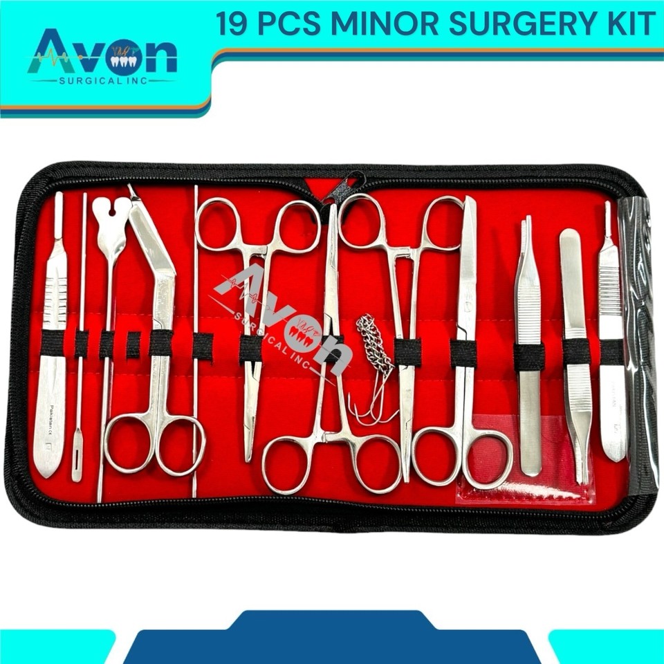 Premium 19 Pcs Minor Surgery Set Surgical Instruments Kit Stainless ...