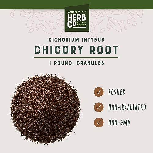 CHICORY ROOT Roasted Granules 1 LB – NATURAL Coffee and Tea Substitute ...
