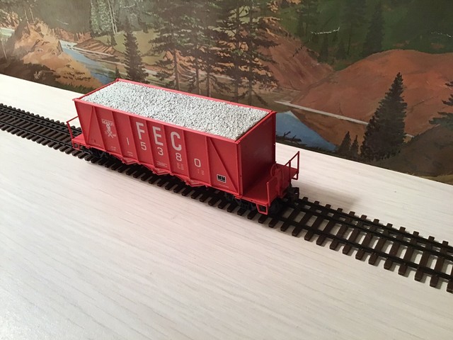 HO Walthers 40' Ortner 100 Ton Aggregate Car FEC 15380 Florida East ...