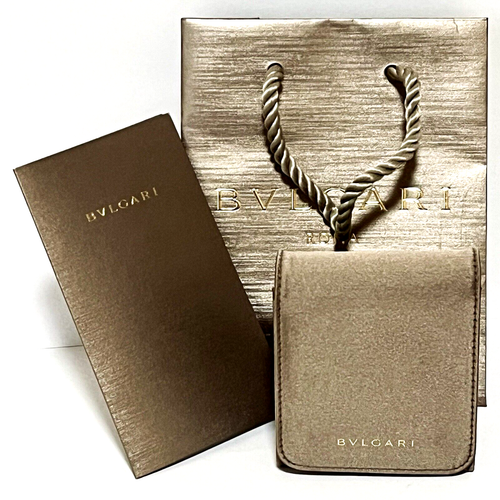 BVLGARI Jewelry Watch Travel Storage Case Pillow Empty Box Paper Bag ...