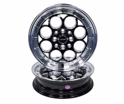 2x VMS Racing Polished Lip Revolver Drag Skinny Rims Wheels 15x3.5 ...