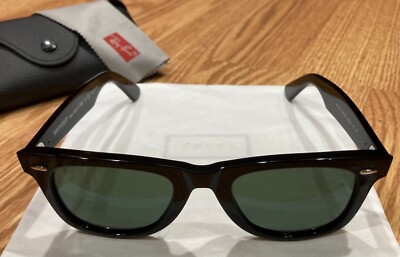 Ray-Ban RB2140 Classic Black Wayfarer Polarized 50mm Unisex Sunglasses ...