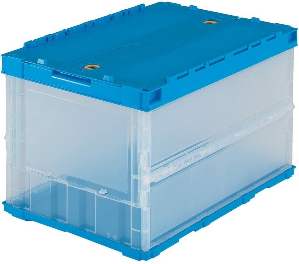 TRUSCO Danboard Folding Container Strage Box Case 51.3L With lock＆lid ...