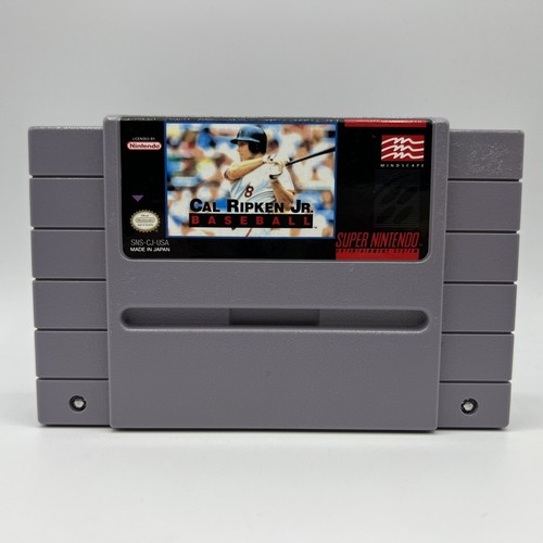 SNES Super Nintendo Cal Ripken Jr. Baseball Tested & Working Mindscape ...