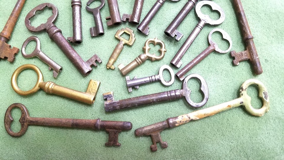 #475 LOT ANTIQUE VINTAGE SKELETON KEY COLLECTION | eBay