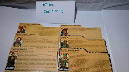 G. I. Joe File Card Lot 5 Cards only | eBay