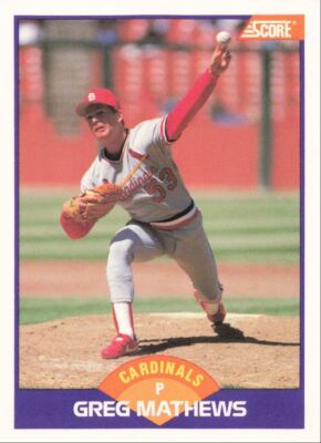 1989 Score Baseball Greg Mathews St. Louis Cardinals #286 | eBay