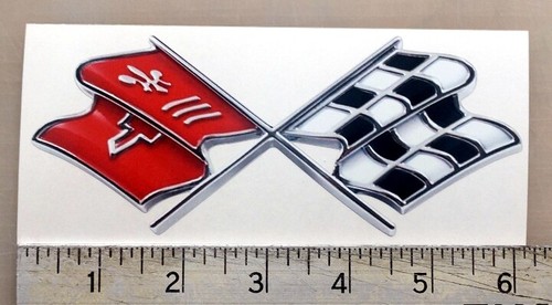 Chevy Cross Flags sticker decal 6" | eBay