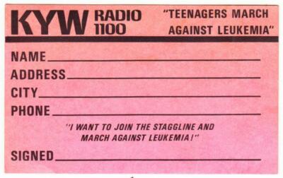 KYW Radio AM 1100 Cleveland (1956-1965) "Teenagers March Against ...