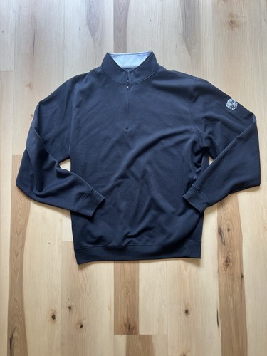 FJ Golf Pullover Sweater Men's Medium Black 1/4 Zip Gaston Country Club ...