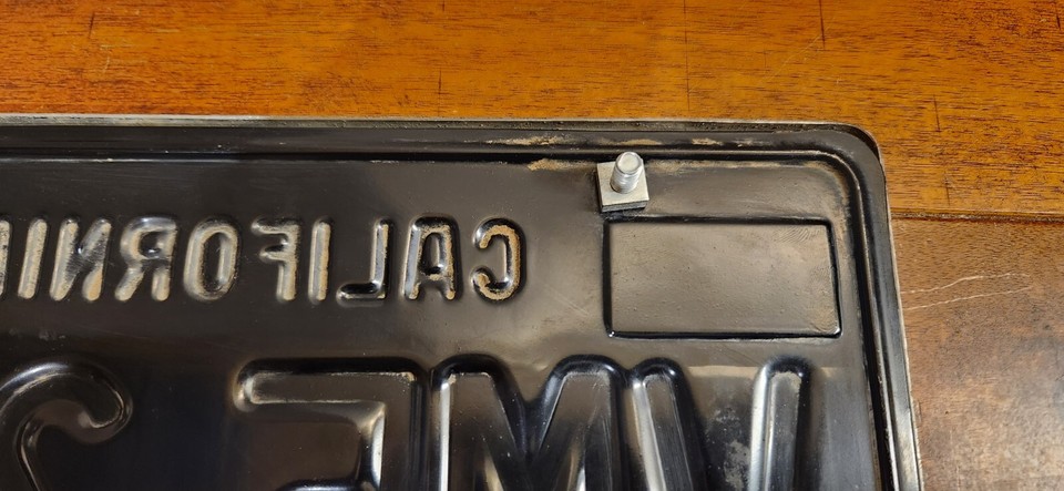 Dealer License Plate And Frame 1970 Madera California Dick Anderson ...