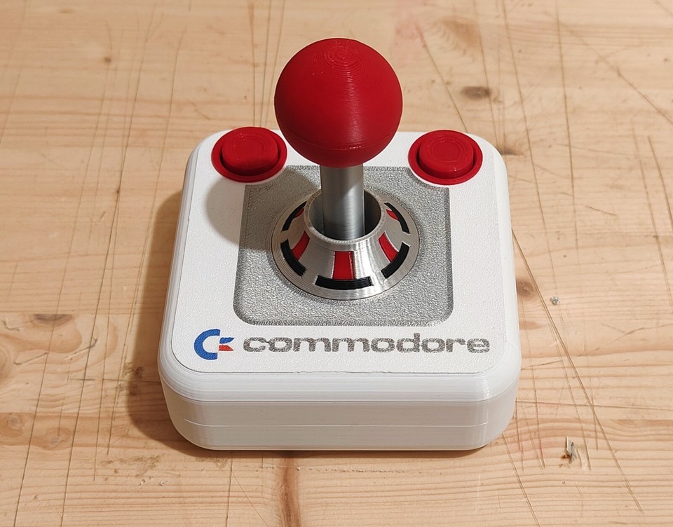 JOYSTICK STAMPA 3D, STILE TAC 2 (Suncom) DB9 PER COMMODORE C64, AMIGA ...