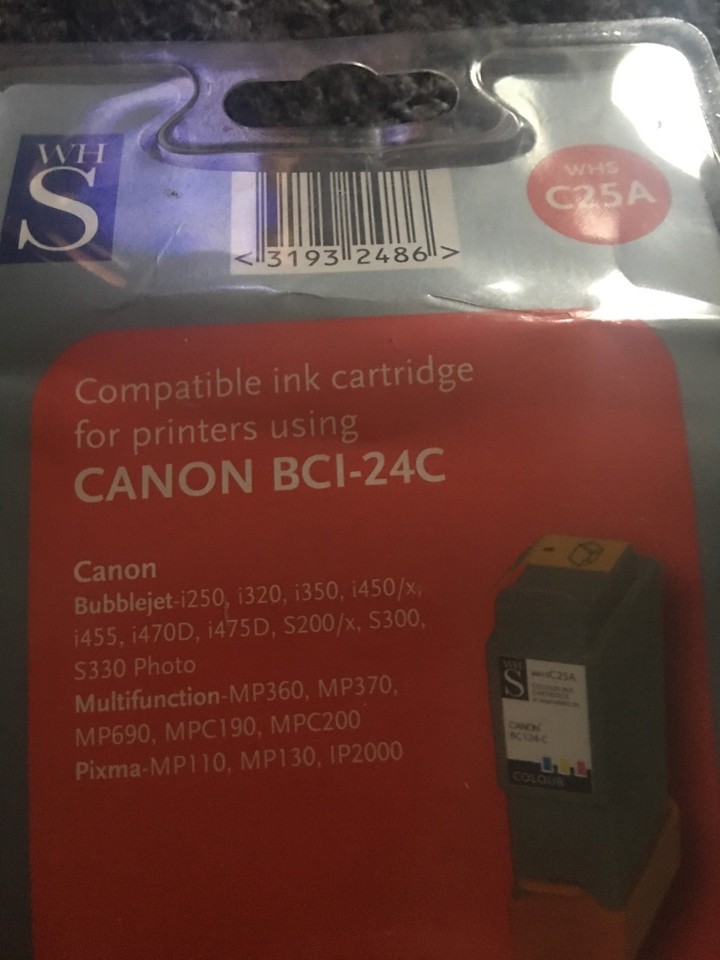 BCI-24C BCI-24 Color Ink Cartridge For Canon i250 i320 i350 i450 i455 ...