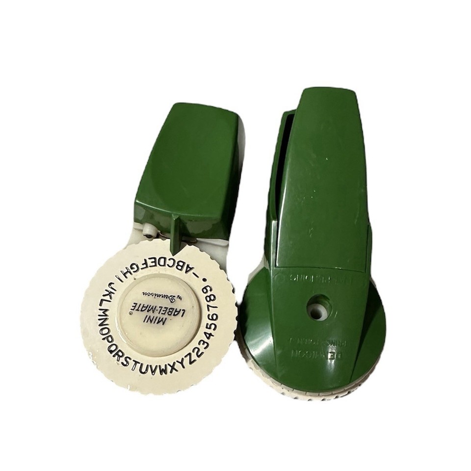 Mini Label Mate Dennison Label Maker Green 1970s 2 Vintage | eBay