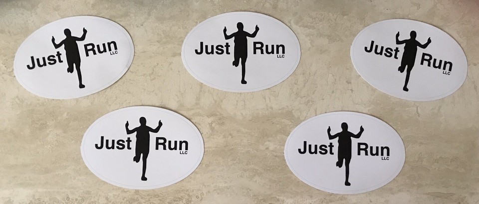 Just Run running man sticker decal runner jogger marathon | eBay