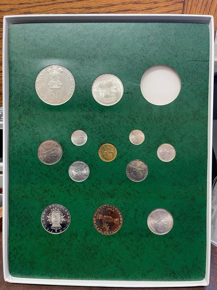 Rare FAO Money Panel 1B Green 12 coins Food Agriculture UN, Silver ...