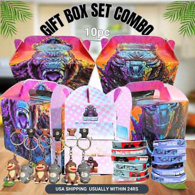 GODZILLA KING KONG Gift box birthday party supplies favor centerpiece ...
