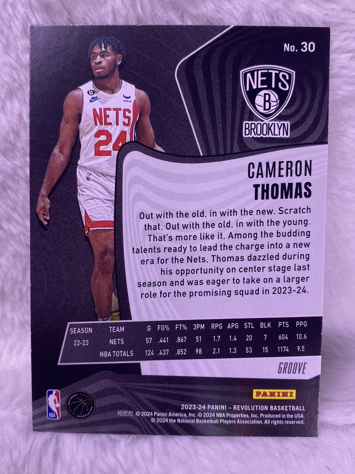 Cameron Thomas 2023-24 Revolution Groove Card #30 Brooklyn Nets | eBay