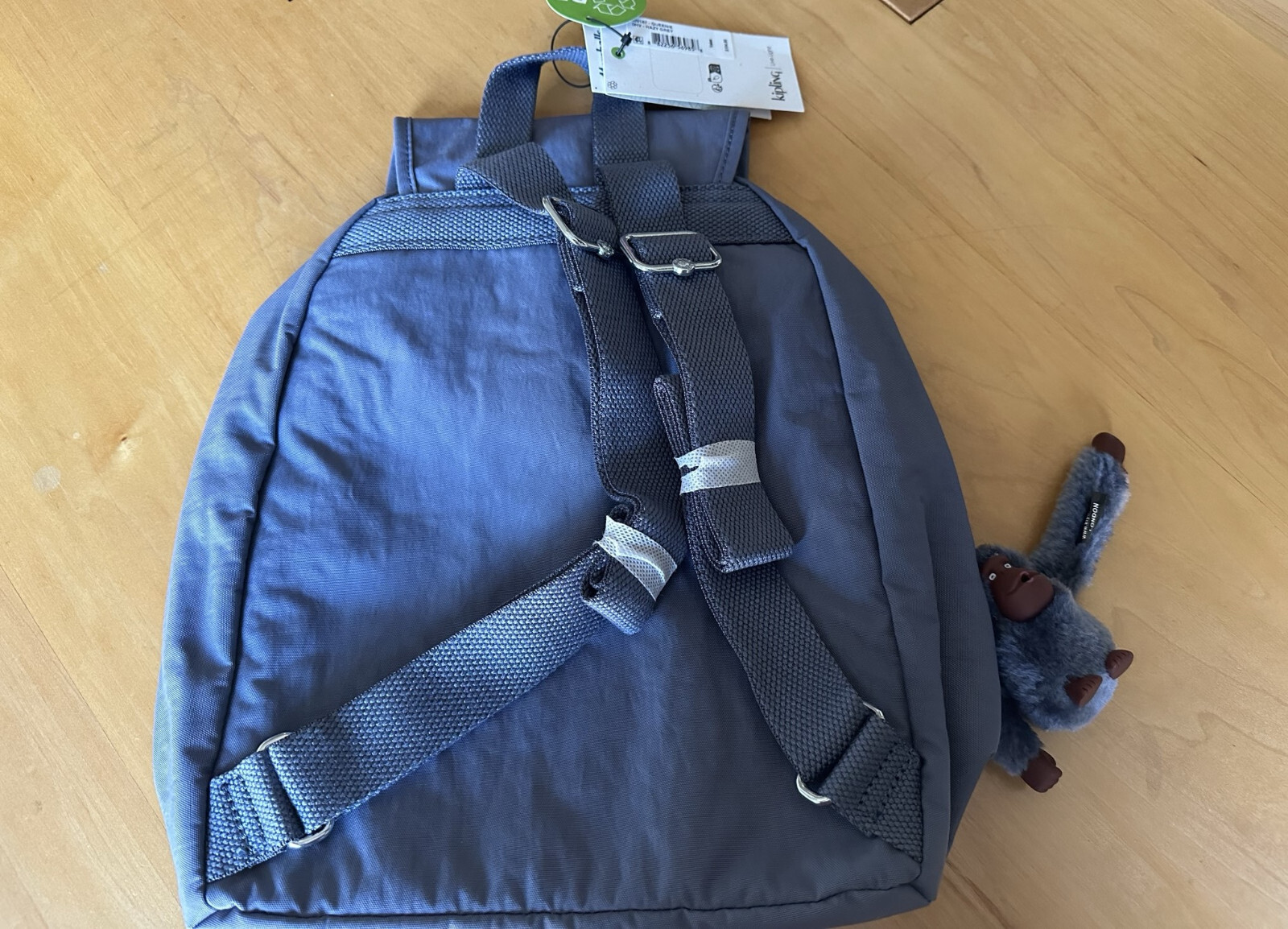 Kipling Queenie Backpack Delicate Light Blue Nylon With Gorilla ...
