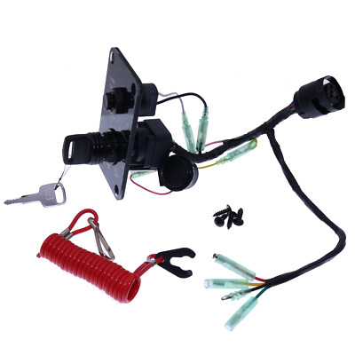 Outboard Single Engine Key Switch Panel Assembly Replaces Yamaha 704 ...