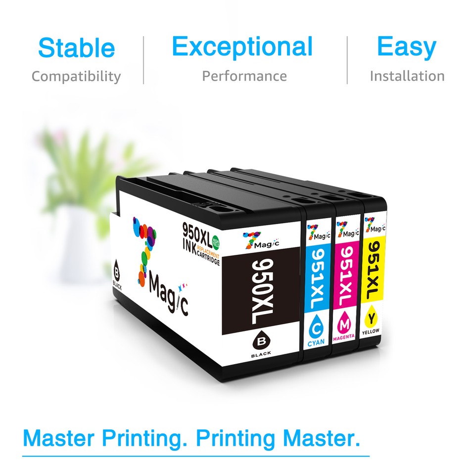 4 PK 950XL 951XL Ink Cartridges For HP OfficeJet Pro 8100 8600 8610 ...