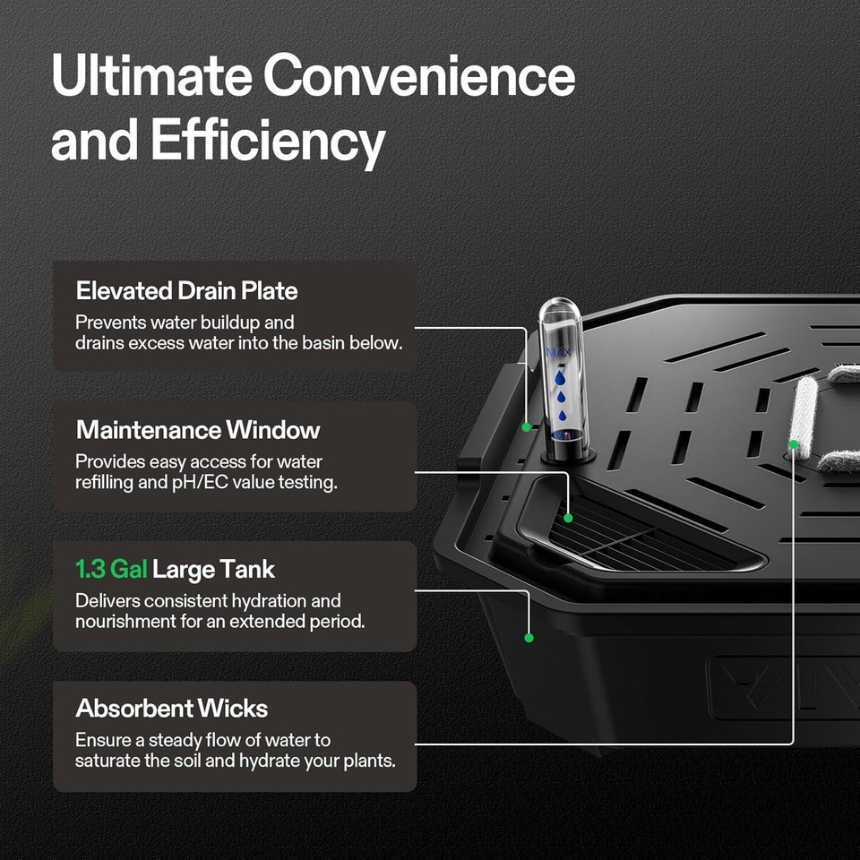 VIVOSUN 4-Pack FlexFeed Self-Watering Irrigation Pot, Auto-Irrigation ...