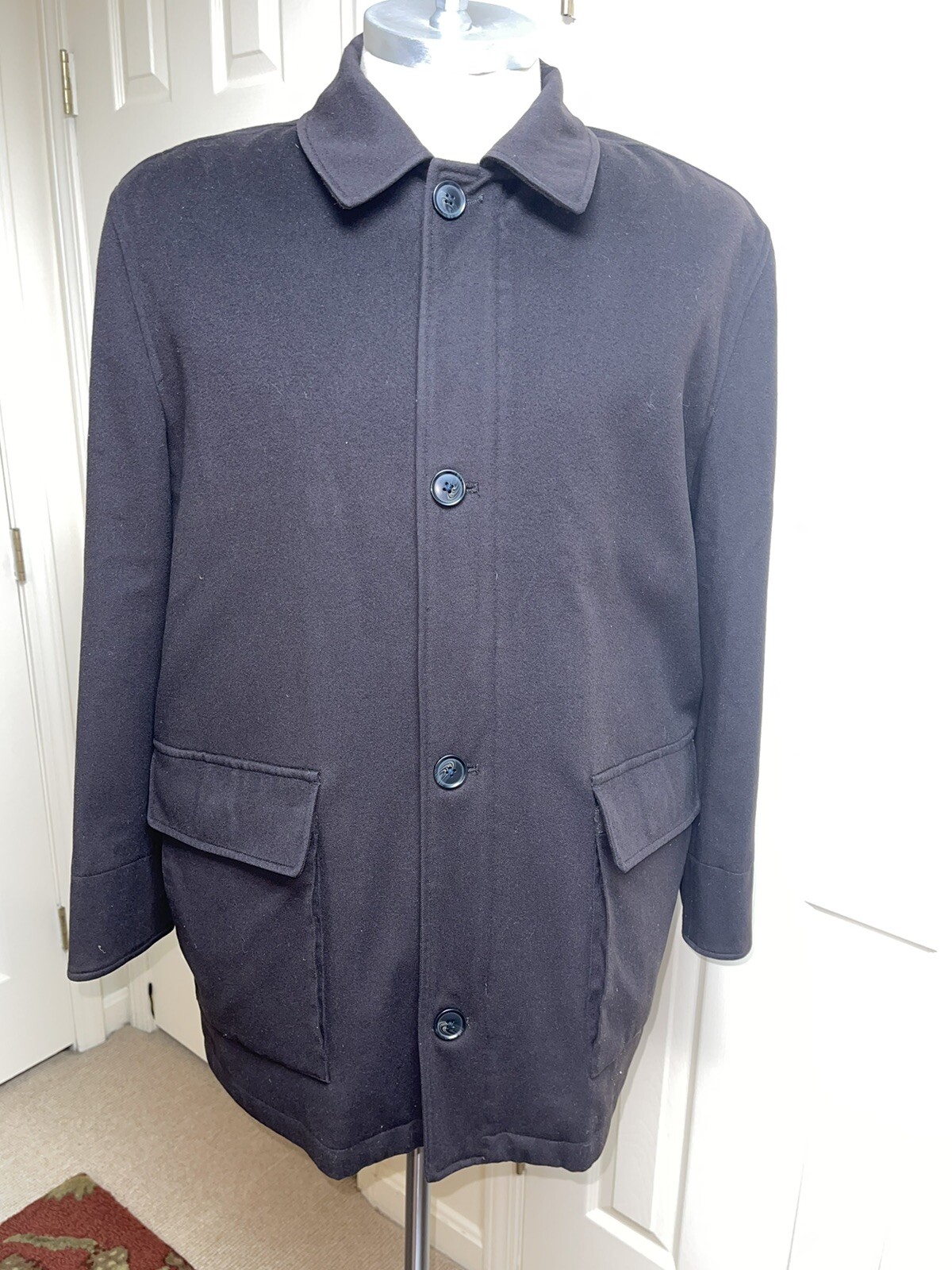 Loro Piana Brown Wool Storm System Jacket OverCoat fo… - Gem