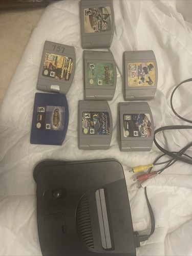 Nintendo 64 N64 Console Lot w/ 7 Games OEM Cord Tested No Power Supply ...