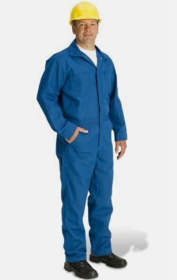 Topps 6 oz. Nomex IIIA Flame Resistant Coverall 5.7 Arc Rating Royal ...