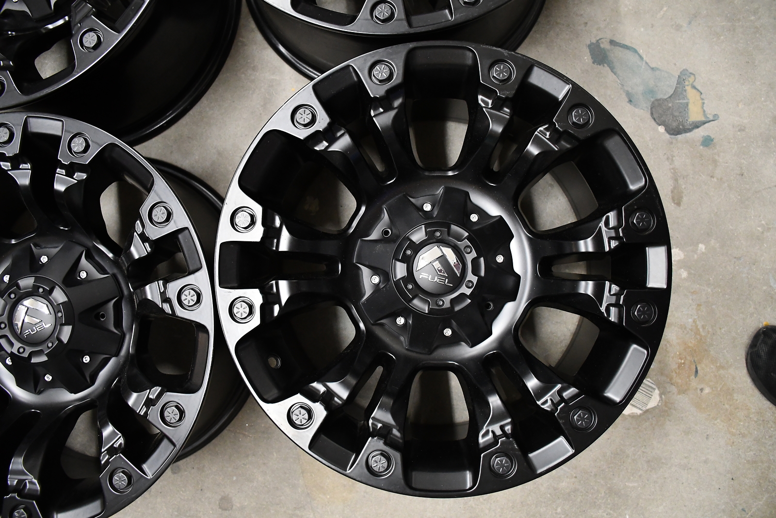 Set 4 18x9 Fuel Vapor Matte Black Wheels 6x135 6x5.5 -13mm Rims | eBay