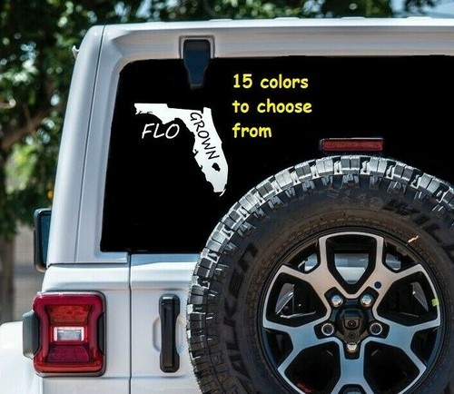 8 Sizes Flo Grown Florida Car Window Decal Sticker Macbook Laptop ...