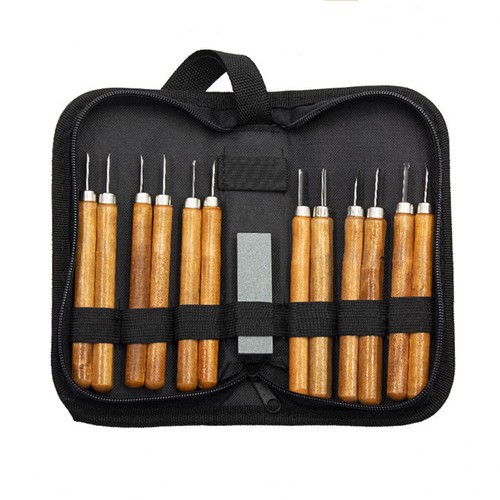 12pcs Wood Turning Lathe Chisel Set Woodworking Carving Gouge ...