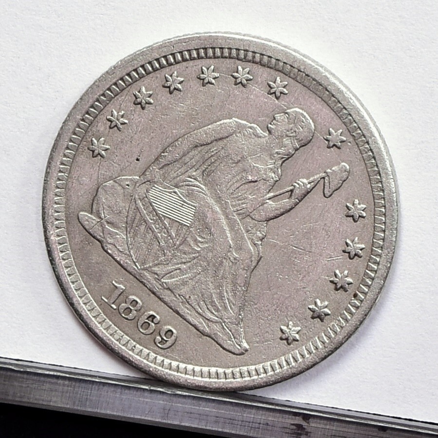 1869-S Liberty Seated Quarter - Ch XF Details, Cleaned (#55418-L) | eBay