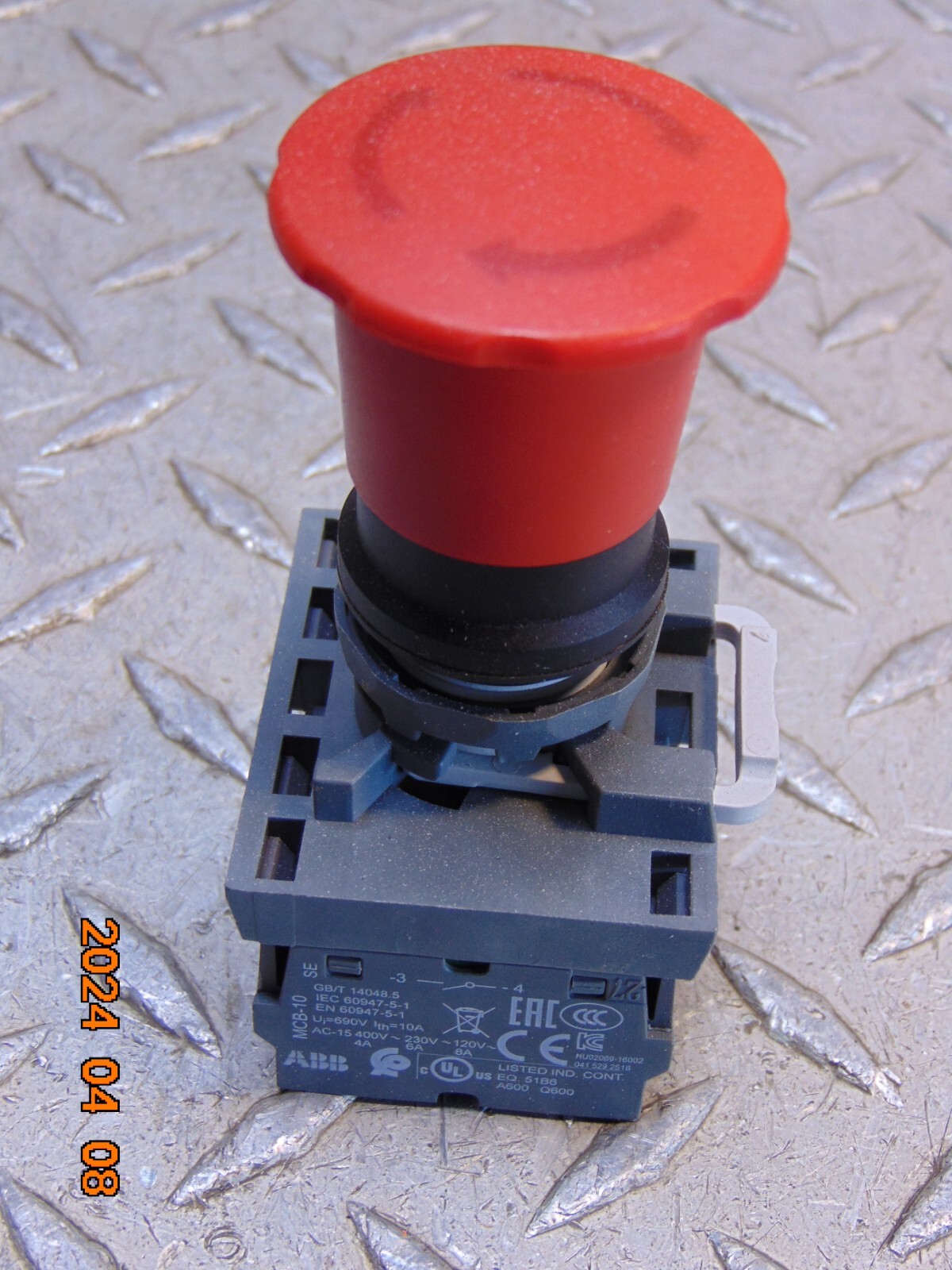 ABB MCB-10 (4) CONTACT BLOCKS with RED BUTTON | eBay