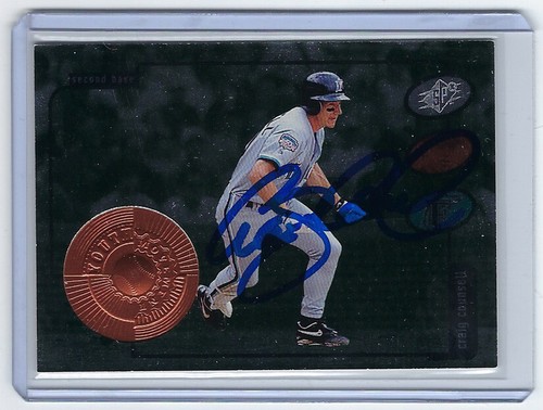 1998 MARLINS Craig Counsell signed ROOKIE card Upper Deck SPx #7 AUTO ...