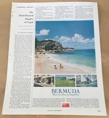 Bermuda tourism original vintage print ad 1964 retro art 1960s travel ...