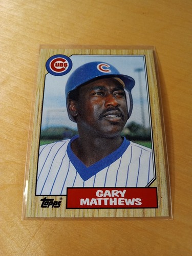 1987 Topps #390 GARY MATTHEWS Chicago Cubs Baseball Card, Outfielder ...