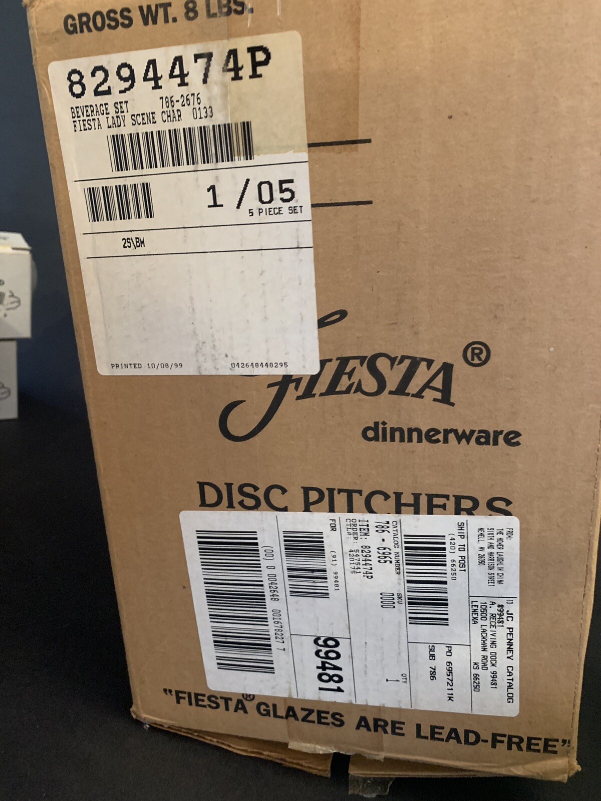 Post 86 Fiesta ☆ Chartreuse ☆ Disc Pitcher Set & Tumblers ☆ DANCING ...
