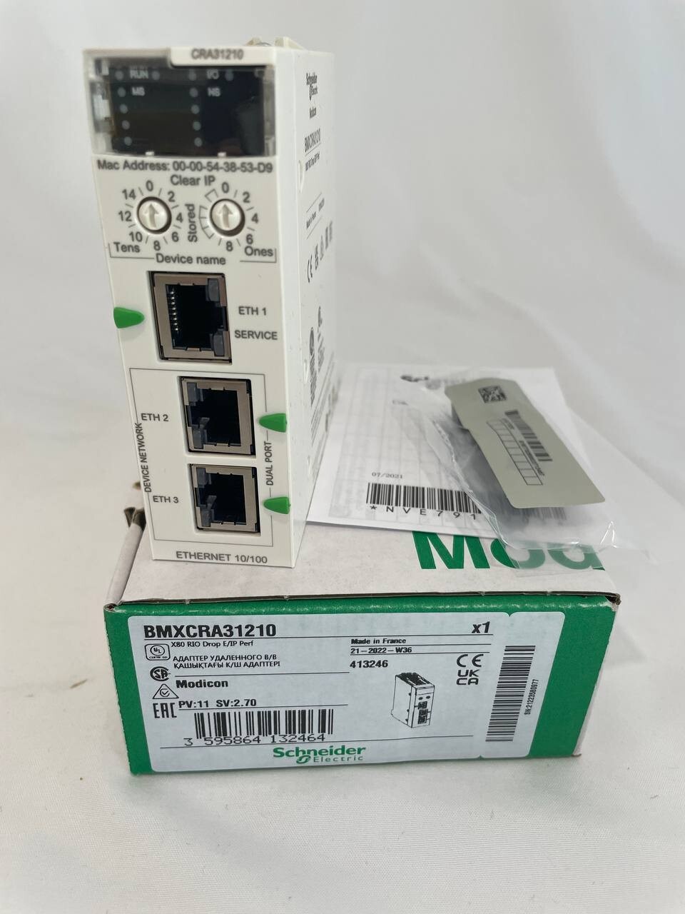 New Schneider Electric BMXCRA31210 Modicon X80 RIO Drop E/IP ...